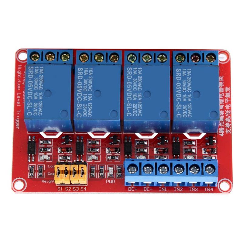 4 Channel Relay Module, 4 Channel Relay Board 5V Relay Module with ...