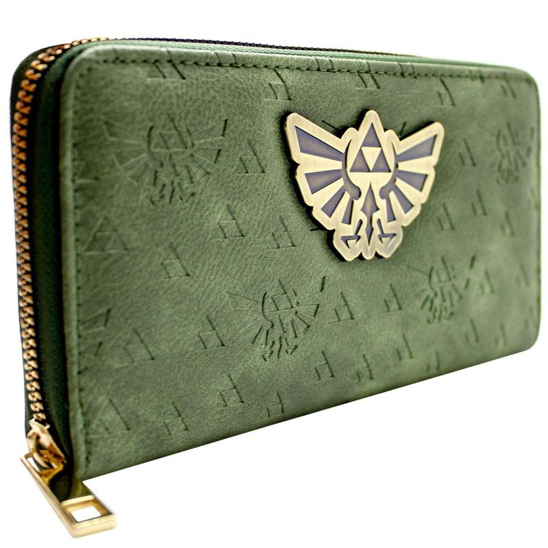 Legend of Zelda Geprägt Tri-Force Symbole Portemonnaie Geldbörse Grün ...
