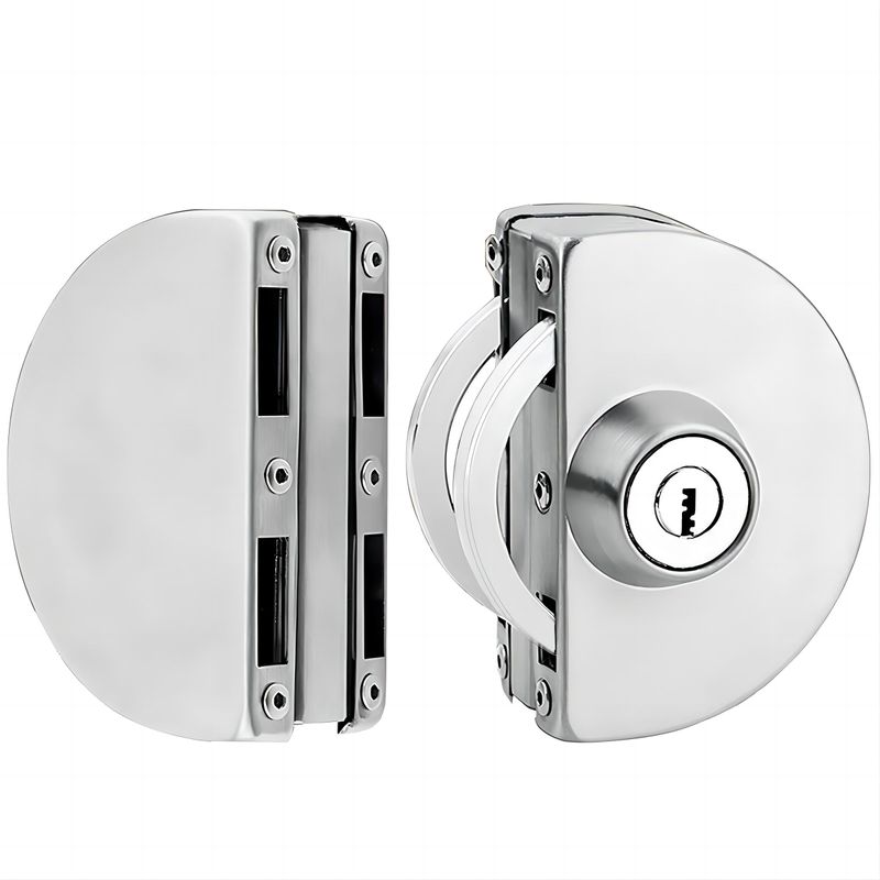 Qrity Stainless Steel Glass Door Lock Double Glass Door Lock Sliding ...