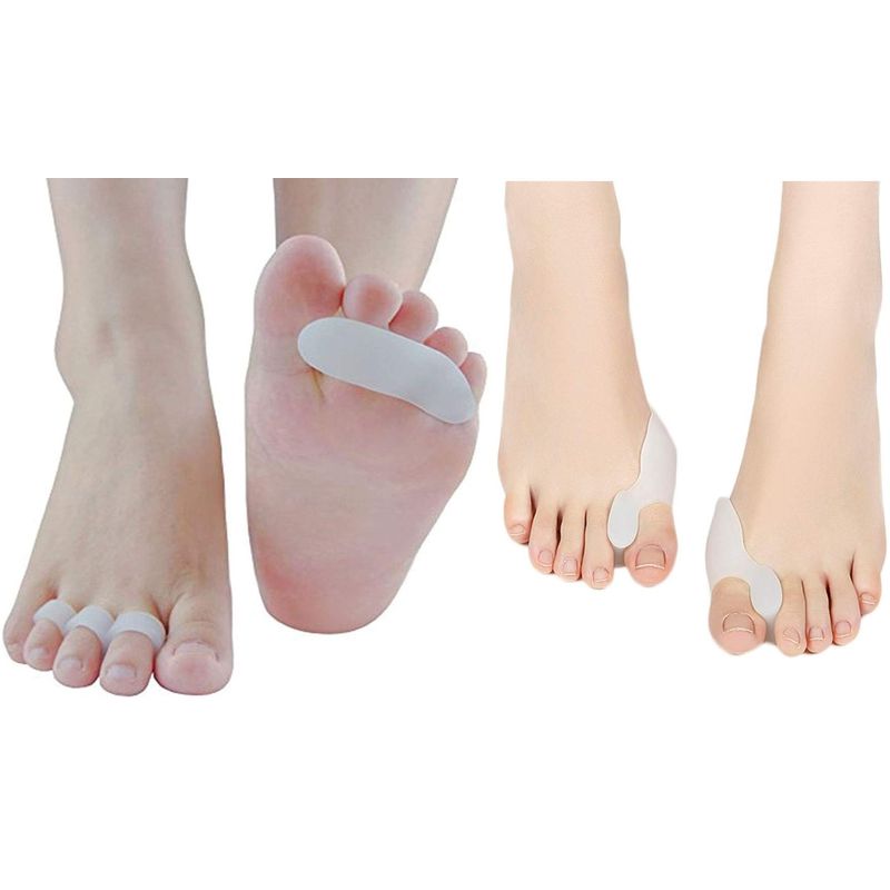 PEDIMEND Silicone Gel Hammer Toe Straightener + Big Toe Bunions ...