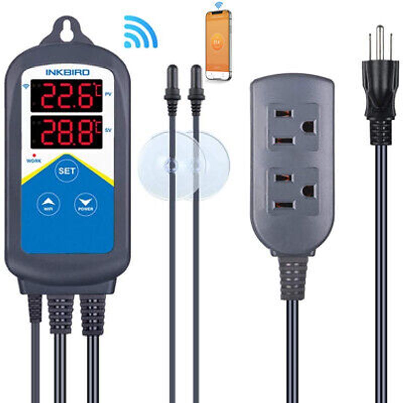 Inkbird WiFi Temperature Controller Aquariums Tanks Overheat Protect ...