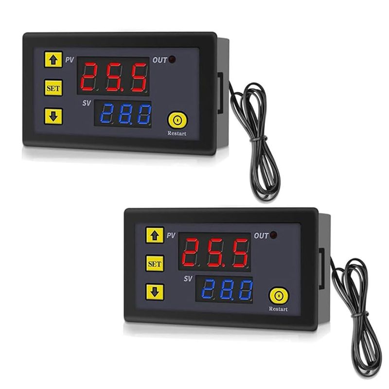 GERUI Pack of 2 W3230 20A DC 110-220V Digital Temperature Controller ...