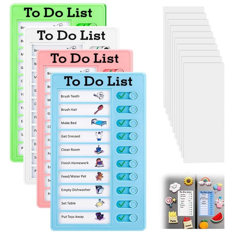 Checklist Boards, Pack of 4 To Do List Checklist Board, Memo Checklist Boards, Memo Checklist ...