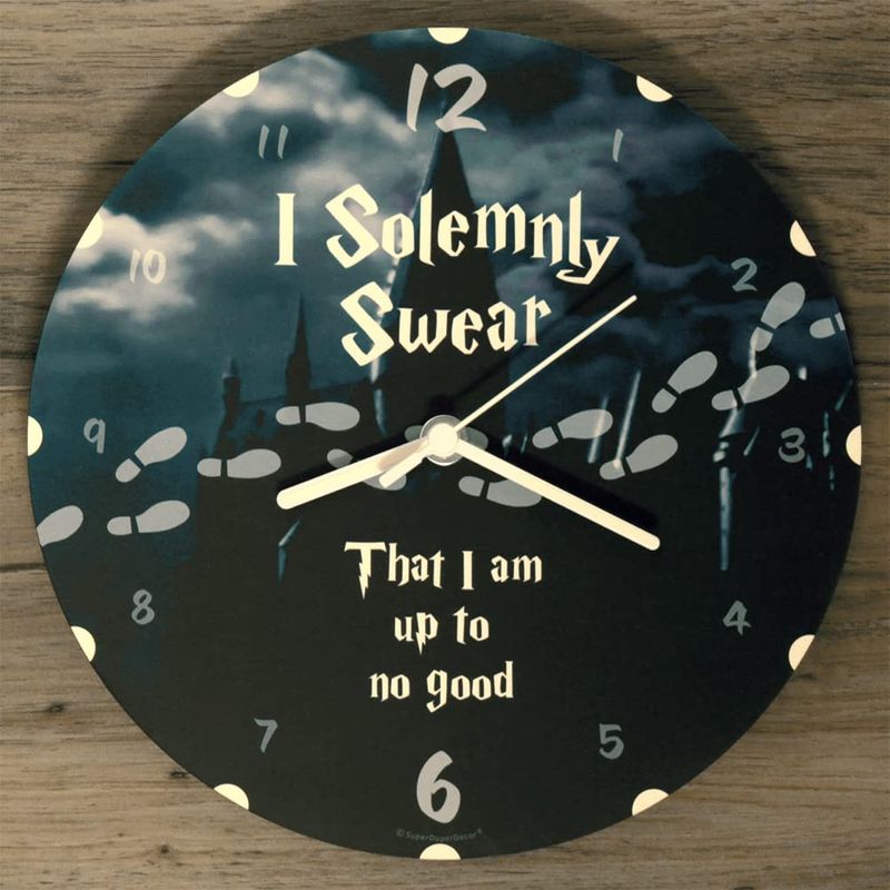 Harry Potter Inspired Glow in the Dark WALL CLOCK - I Solemnly Swear ...