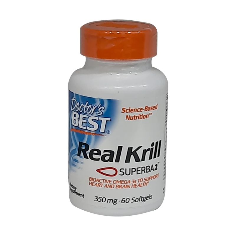Doctor's Best Real Krill Antarctic Krill Oil Complex 350 mg/60 softgels ...