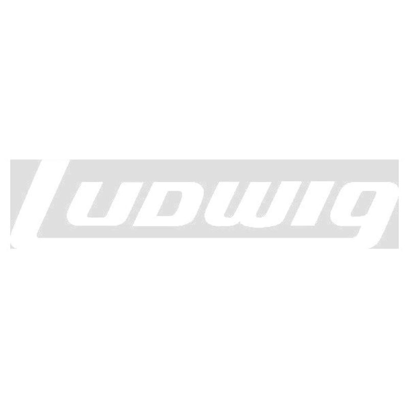 Genuine Ludwig 2.75" x 13" Bass Drum Vinyl Logo Sticker - WHITE, P0414W ...