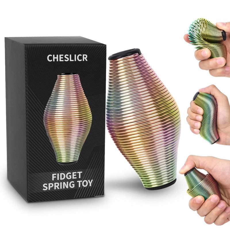 CHESLICR Metal Fidget Spring Toys Adults, Christmas Stocking Stuffer ...