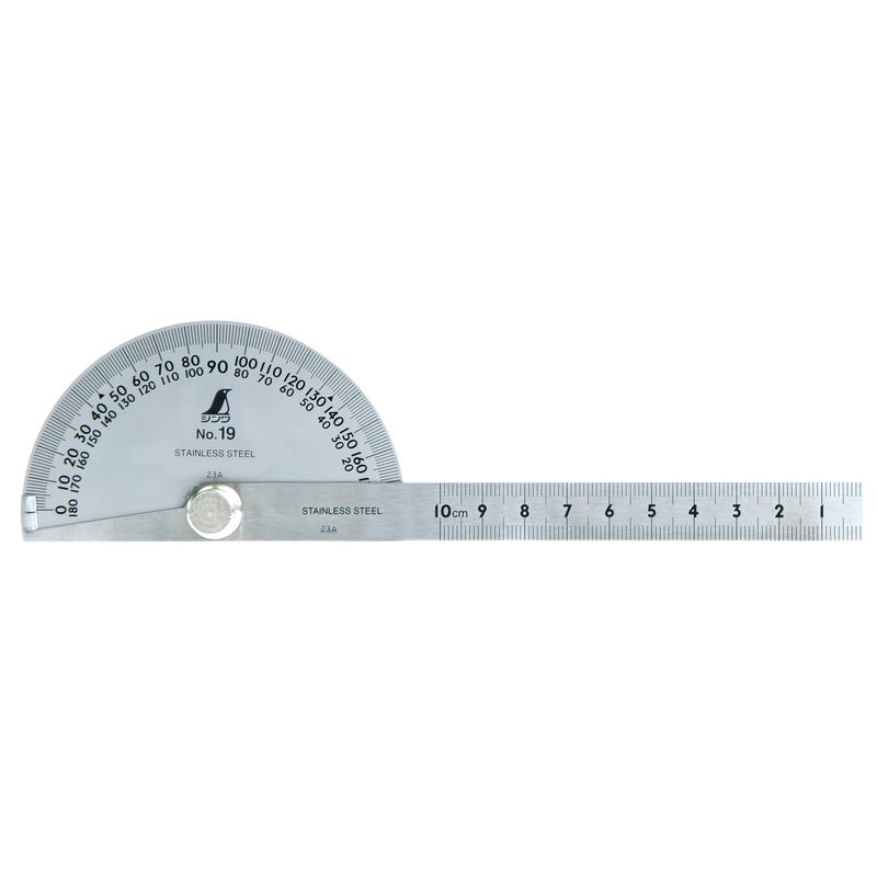 Shinwa japanese Stainless Steel Protractor with Round Head - Online Marketplace - EveryMarket