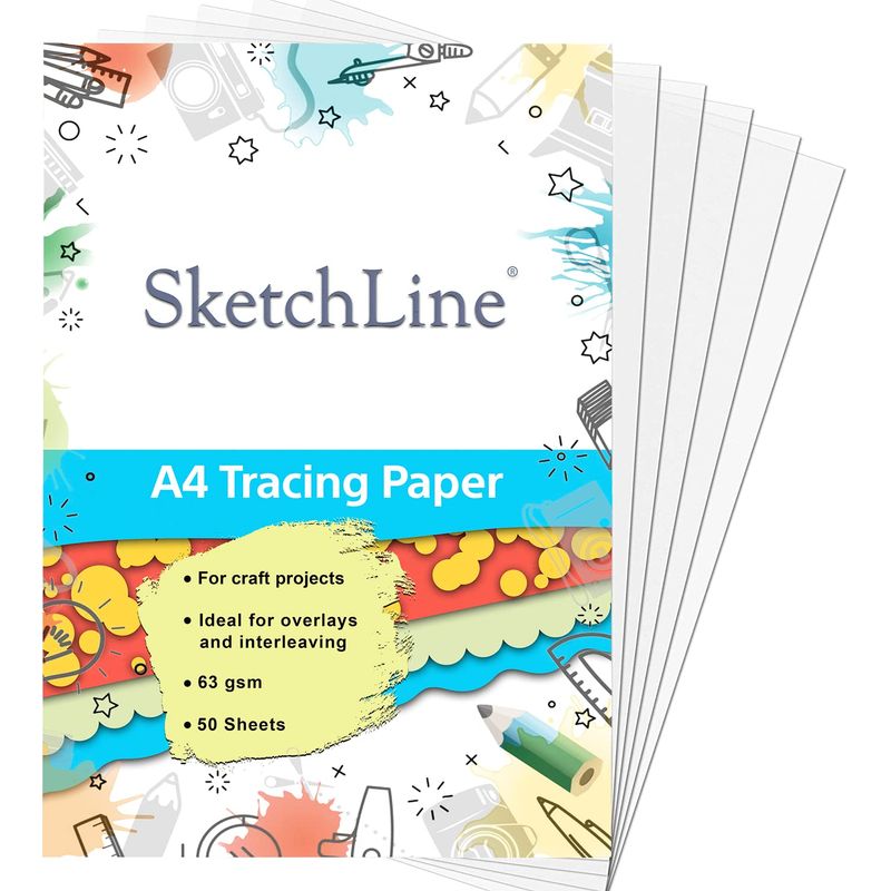 SketchLine Tracing Paper A4 Size 50 Sheets (64gsm) with High ...