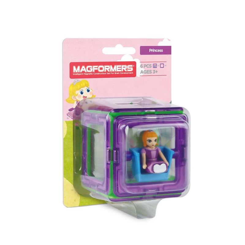 MAGFORMERS Princess Character 6 Pieces Add on, Rainbow Colors ...