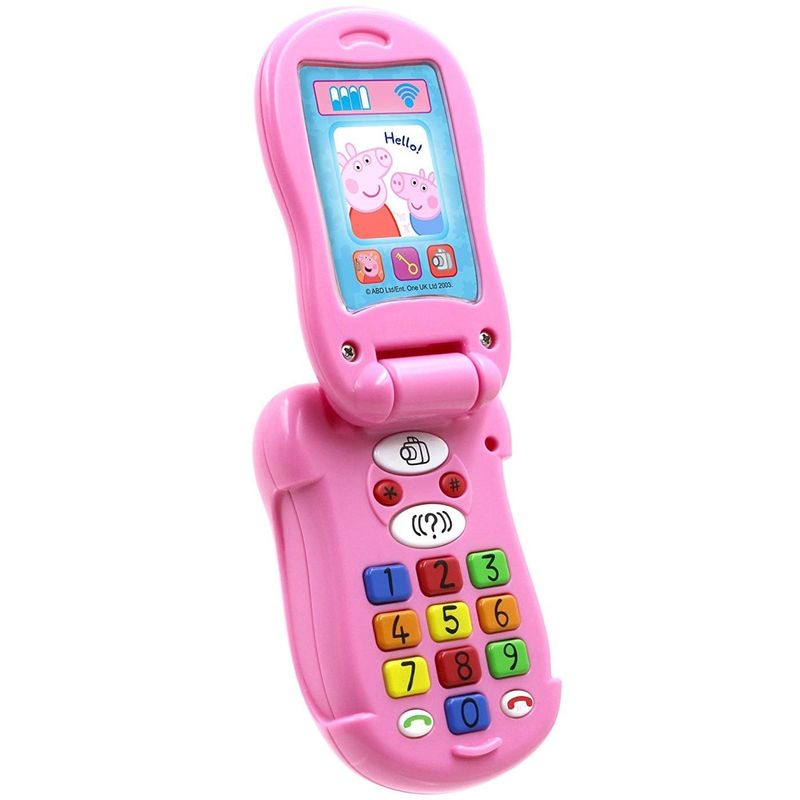 Peppa Pig PP06 Peppa's Flip & Learn Toy Phone for Kids-Interactive ...