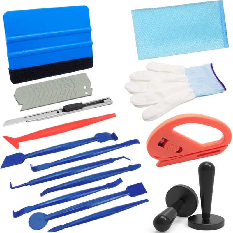 Spanno Vinyl Wrap Tool Kit with Vinyl Squeegee Magnets Holder Vinyl ...