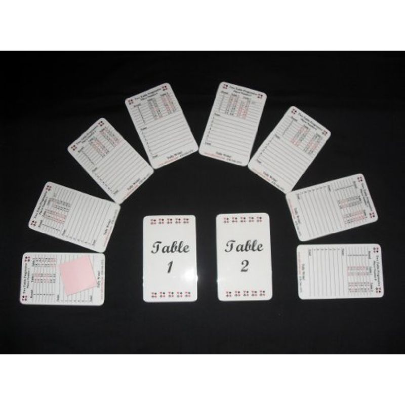 Two-Table Permanent/Reusable Bridge Tallies - EveryMarket