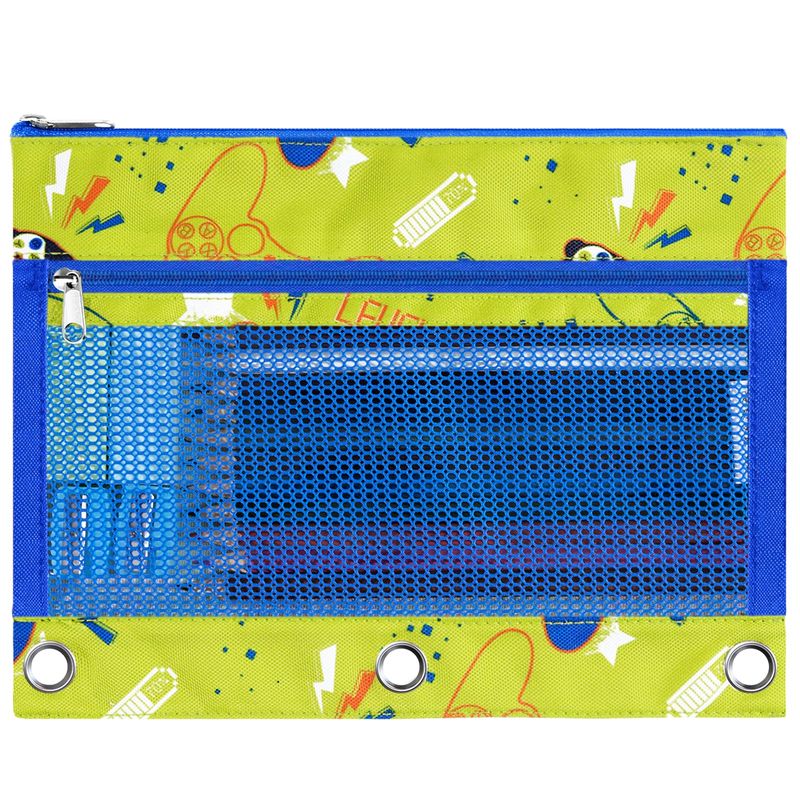 Game Pencil Case 3 Ring Binder Pencil Pouches for Boys Pencil Case with ...