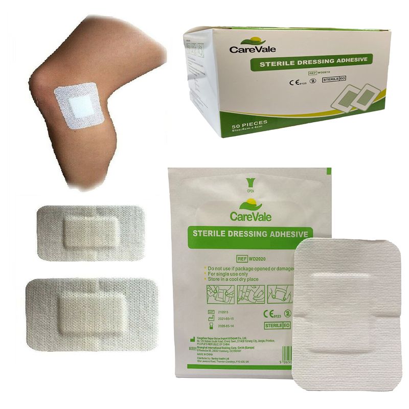 CareVale Adhesive Sterile Dressings - First Aid Plasters Cuts & Wounds ...