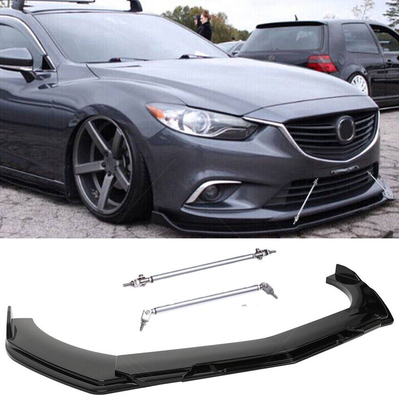 Front Bumper Lip Splitter Spoiler Body Kits & Strut Rods Accessories ...