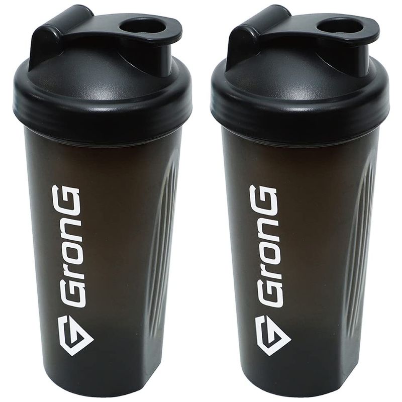 GronG Protein Shaker, Black, 20.3 fl oz (600 ml), Set of 2 - Online Marketplace - EveryMarket