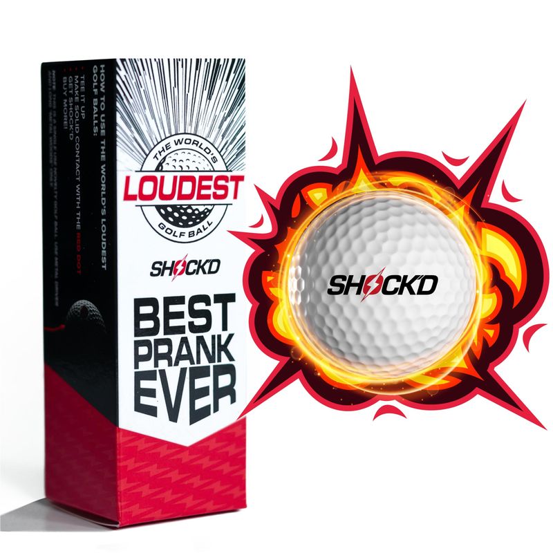 SHOCK'D GOLF BALLS - The World's Loudest Golf Ball - Viral Prank Ball ...