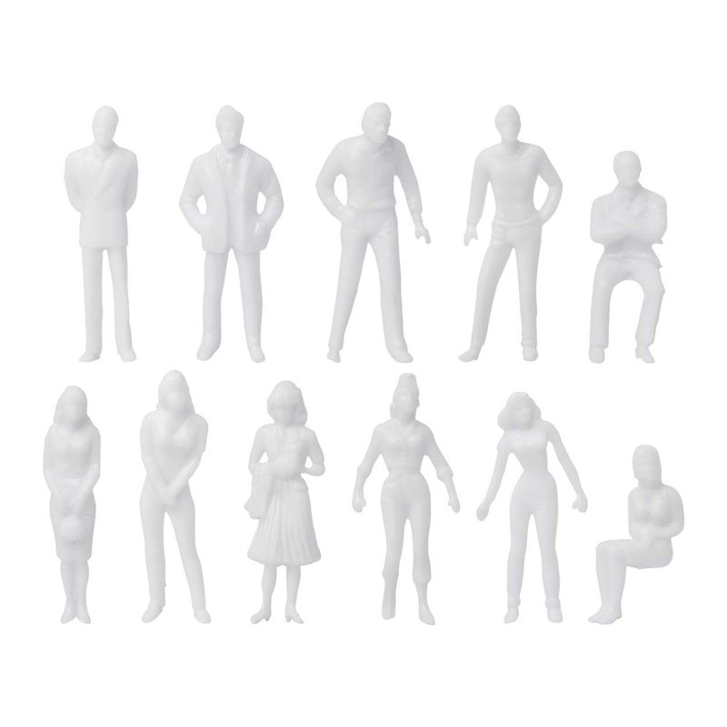 DS. DISTINCTIVE STYLE Unpainted Figures 1:50 Scale 100 Pieces Assorted ...