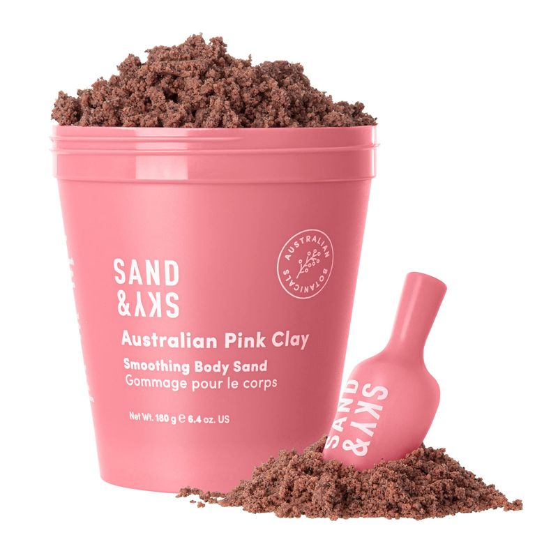 Sand & Sky Australian Pink Clay Smoothing Body Sand. Organic ...