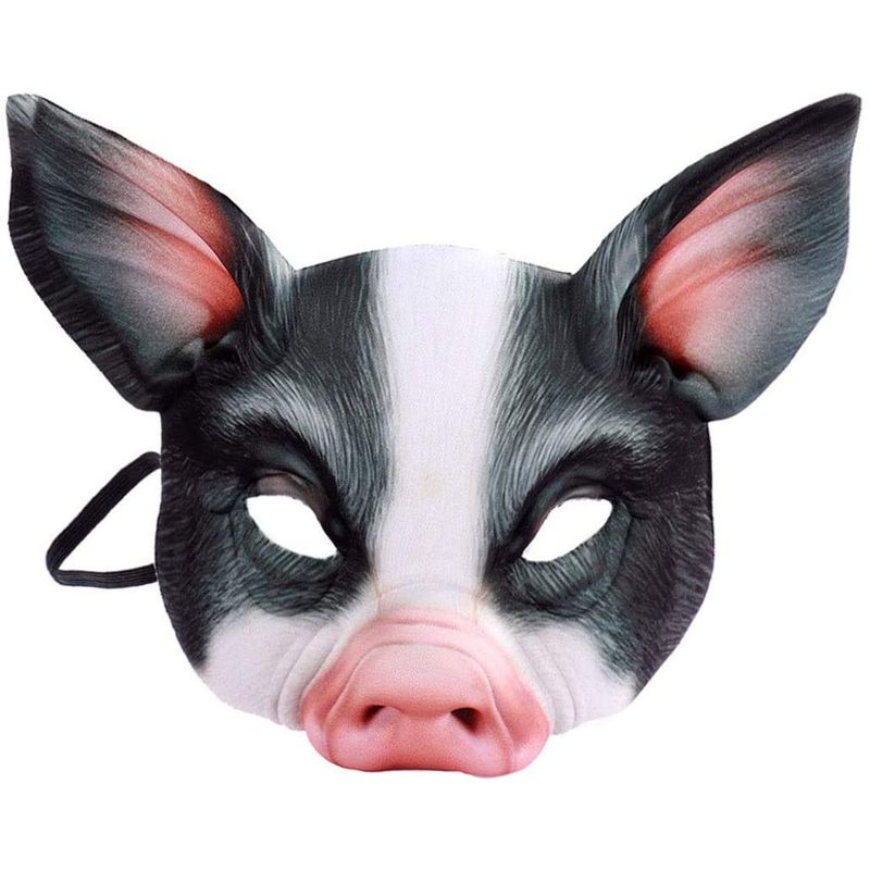 Hosfairy 1Pcs Half Face Animal Mask Pig Mask Horror Pig Mask for ...