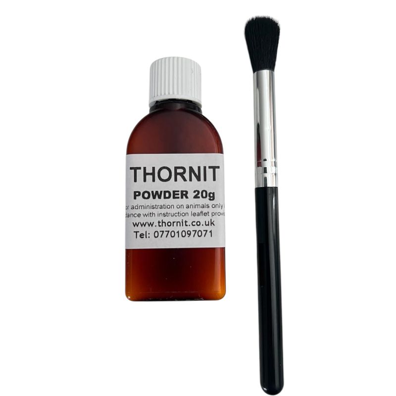 Thornit Ear Mite Powder 20g with Easy Application Brush - Dogs, Cats ...