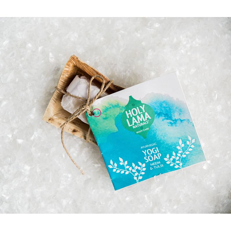 Holy Lama Naturals Yogi Guest Soap, 12 x 20g Neem & Tulsi Ayurvedic ...