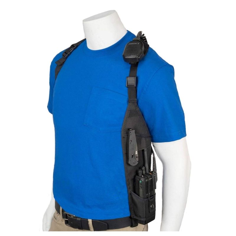 USH-300L Universal Left Side Radio Shoulder Holster Chest Harness with ...