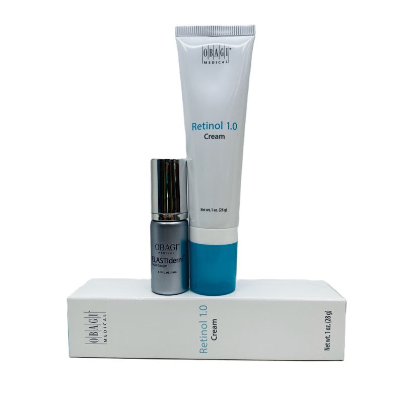 OBAGI Retinol 1.0 Cream (1.0 oz) & Elastiderm Facial Serum (0.17 fl.oz ...