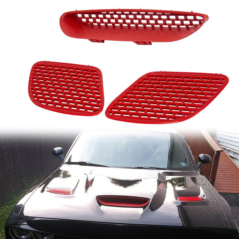 ECOTRIC Hood Bezel Vent Compatible with 2015-2018 Dodge Challenger SRT ...