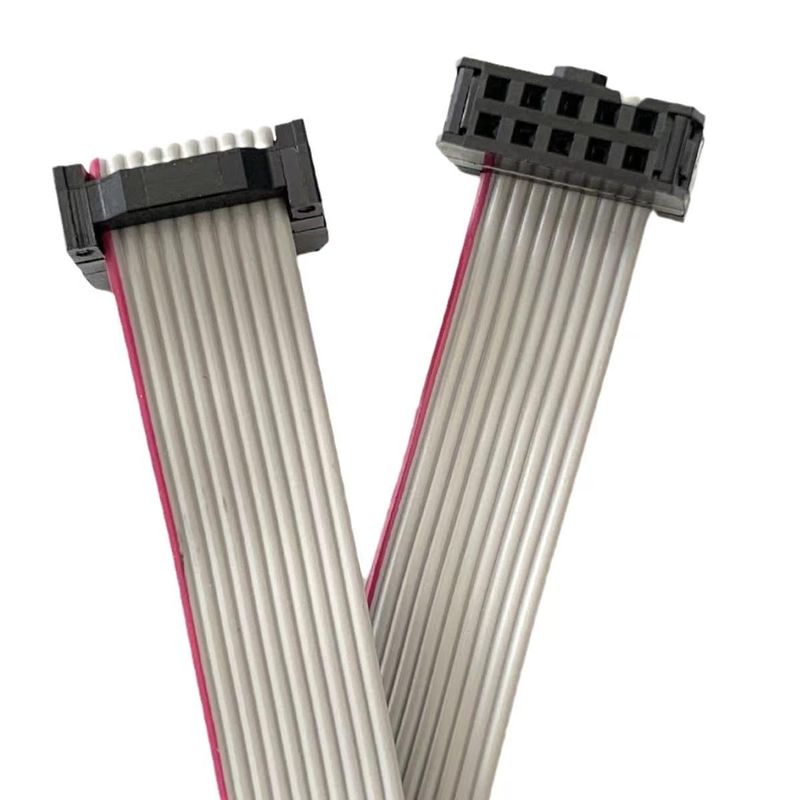2 pcs IDC 10-pin Flat Ribbon Cable Connector, Double Rows of Female to ...