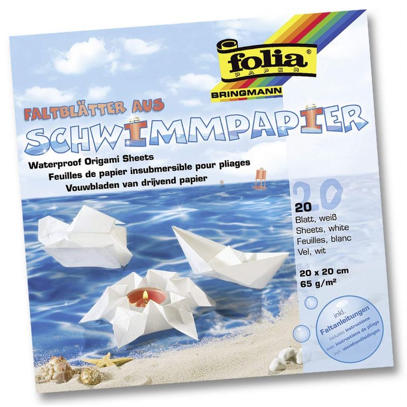 Folia 43200 Swimming Paper 65g 20 Sheets 20 x 20 cm White - Online ...