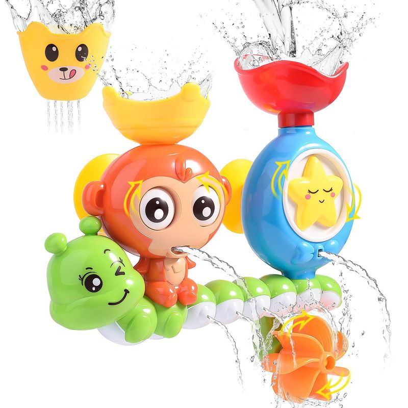 HellDoler Bath Toy, Bathtub Toy Waterfall Water Station with One ...