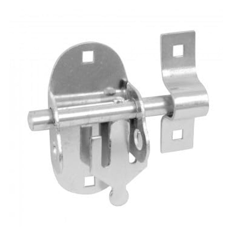 4 Inch 100mm Galvanised Heavy Duty Iron Oval Pad Lock Latch Bolt Lock ...