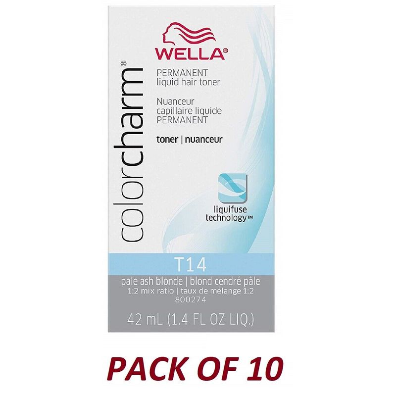 Wella Color Charm T14 Pale Ash Blonde | 1.4 oz / 42ml (PACK OF 10 ...