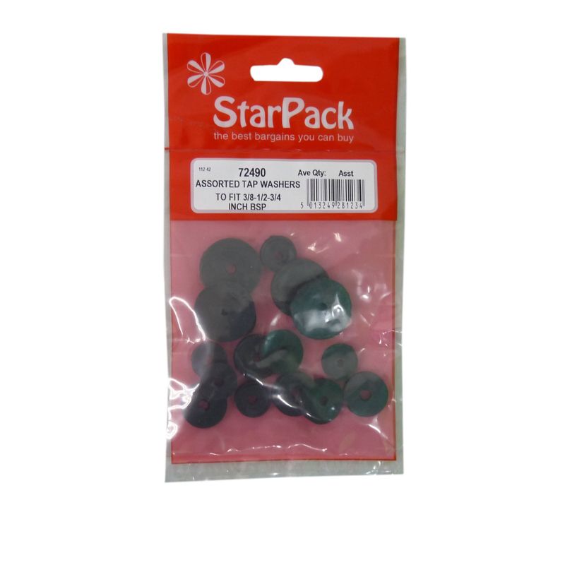 Assorted Tap Washers To Fit 3/8 Inch, 1/2 Inch, and 3/4 Inch Pack 13 ...