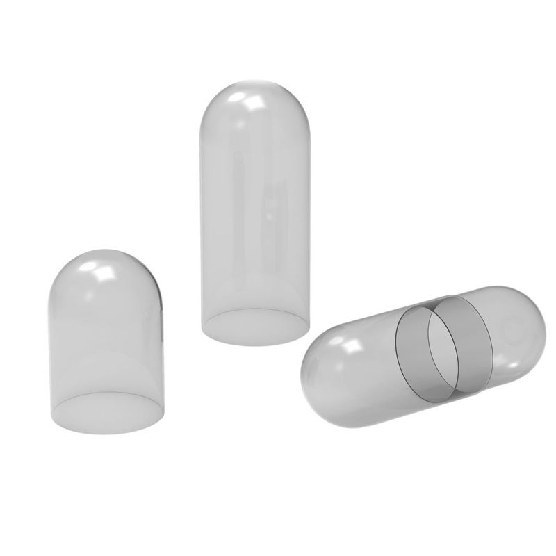 Pure Capsules® Size 4 Clear Body Top Separated Empty Gelatin Capsules ...