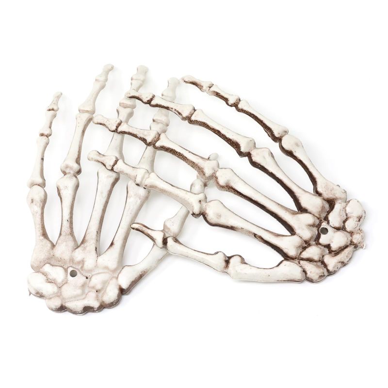 Honbay 1 Pair of Halloween Skeleton Hands Realistic Life Size Plastic ...
