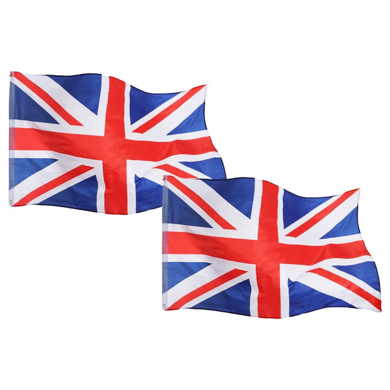 Union Jack 5ft x 3ft Flag Fancy Dress Decoration - Pack of 2 - Great ...