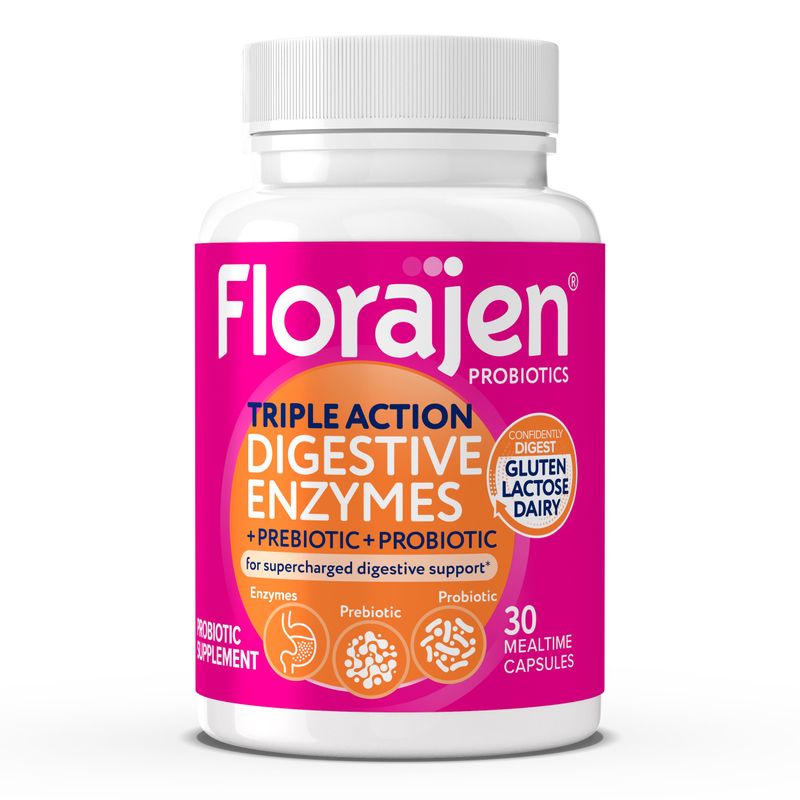 Florajen Digestive Enzymes with Probiotics and Prebiotics for Women and ...