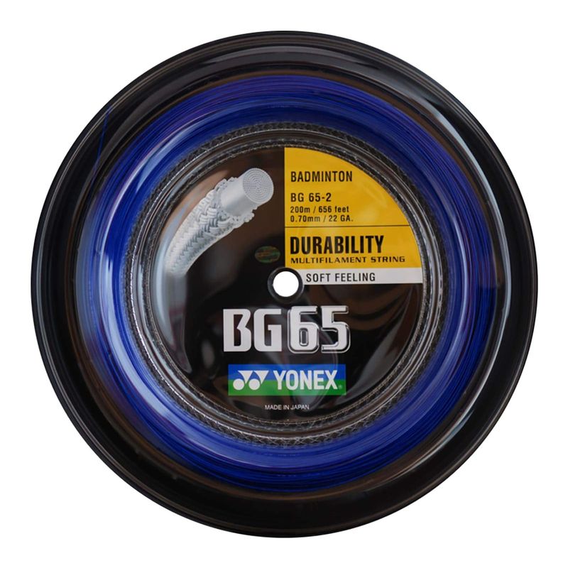 YONEX BG 65 200m (660 ft) Badminton Strings (Royal Blue, One Size ...