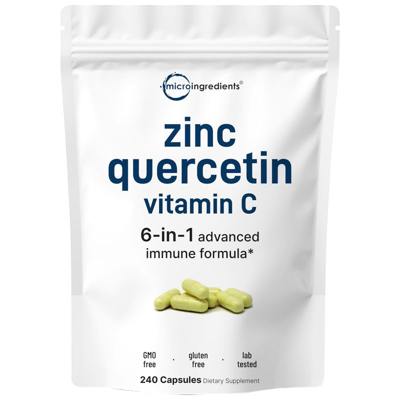 Micro Ingredients Quercetin with Vitamin C and Zinc, 240 Capsules ...