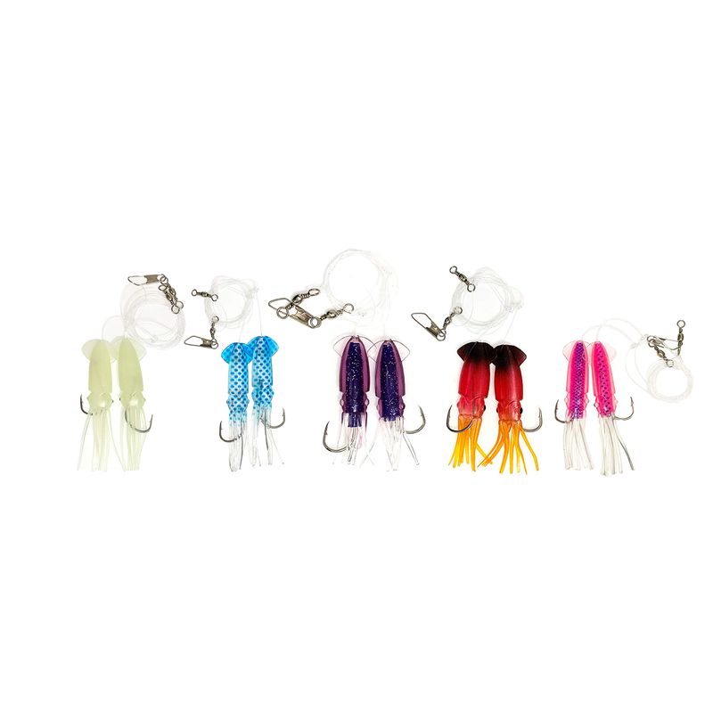 Rock Cod Squid Rigs 10 Pieces 5 Colors - Online Marketplace - EveryMarket