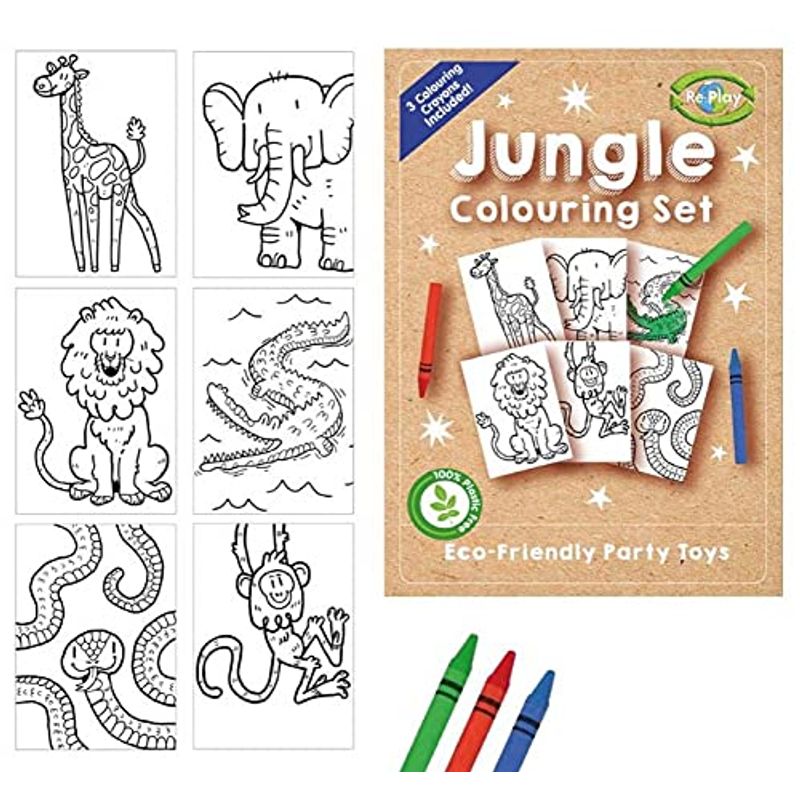 Playwrite Re:Play Pack of 12 100% Plastic-Free Eco Friendly Jungle ...