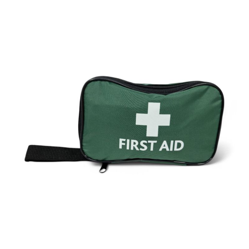 Motoring First Aid Kit HSE Small Green Medical Bag Travel Emergency ...