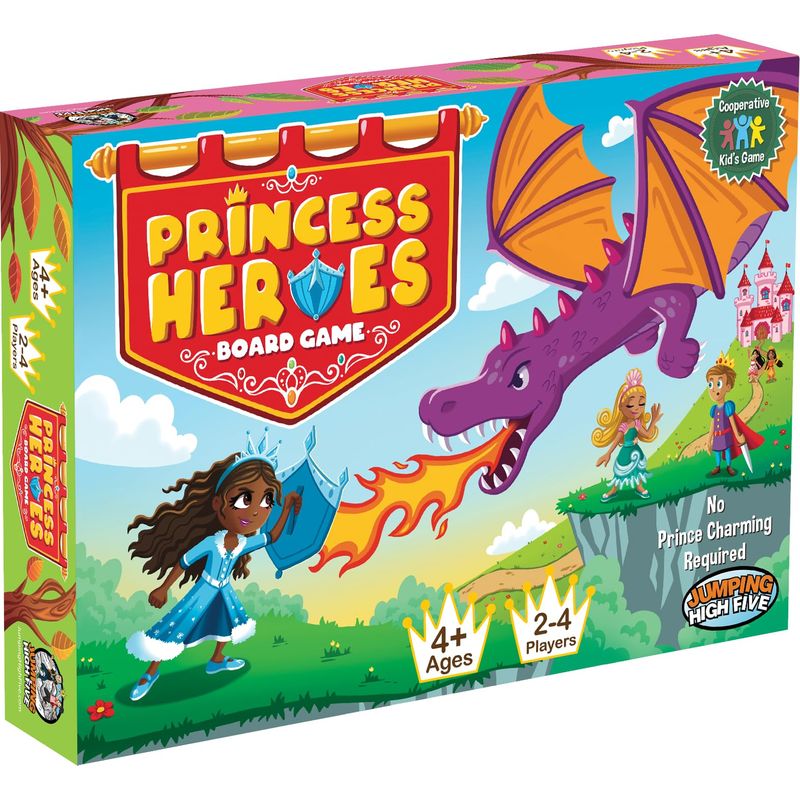Jumping High Five Princess Heroes Board Game! Cooperative Princess ...