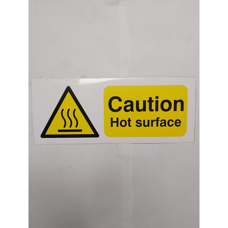 250 x 100mm 'Caution Hot Surface' Safety Sign For Offices, Kitchens ...