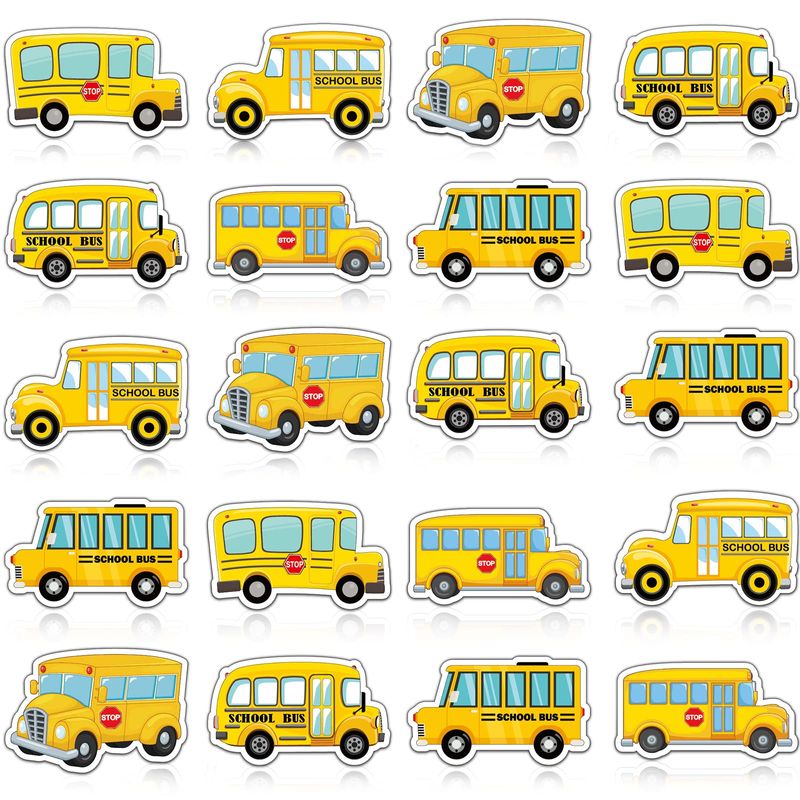 480 Pcs School Bus Stickers Album Cute School Bus Stickers Bulk for ...