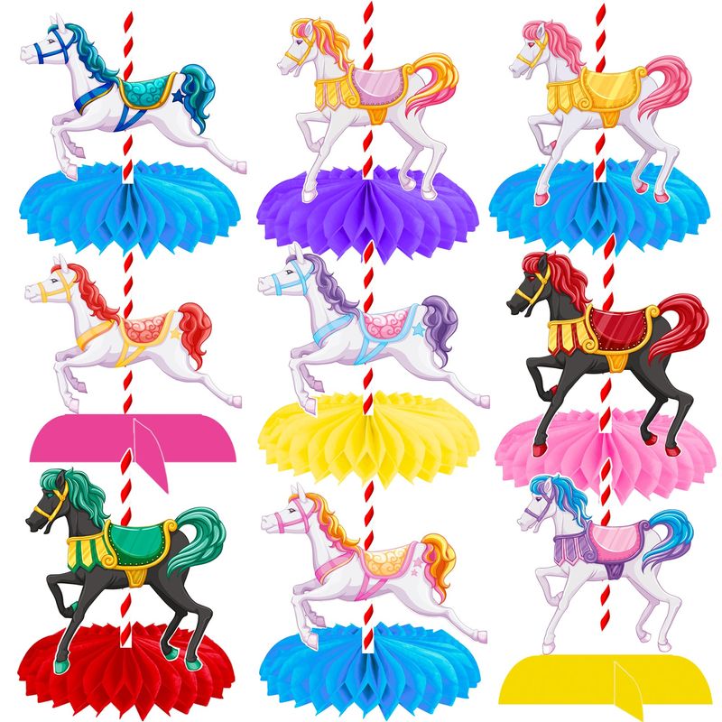 Carousel Honeycomb Centerpieces Carousel Horse Birthday Party ...