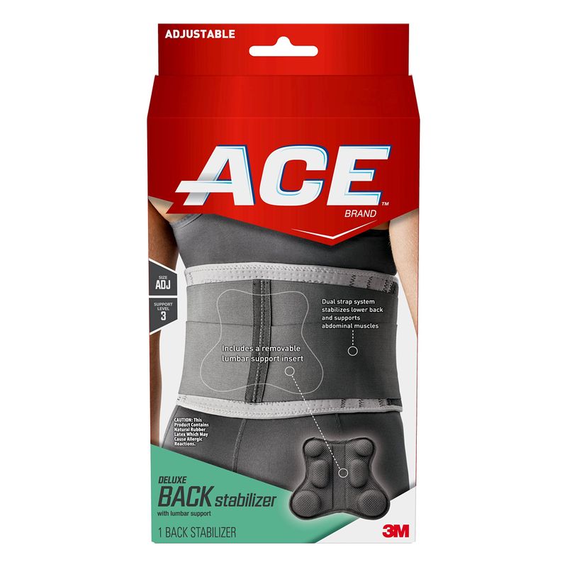 ACE Brand Deluxe Back Stabilizer with Lumbar Support, Perforated ...
